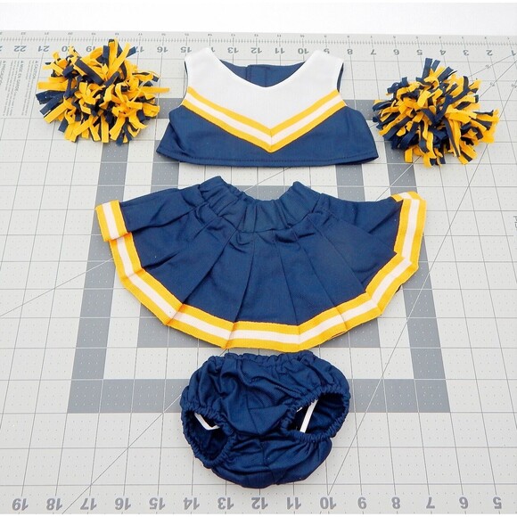 Bear Factory | Toys | The Bear Factory Blue Yellow Cheerleader Clothing ...